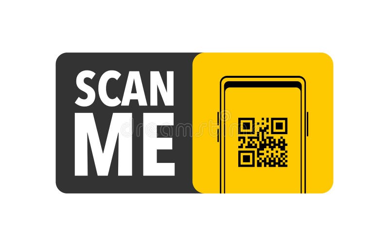 Scan Me Pictogram Met Qr Code. Inscriptie Scan Me. Qr-code. Vector ...