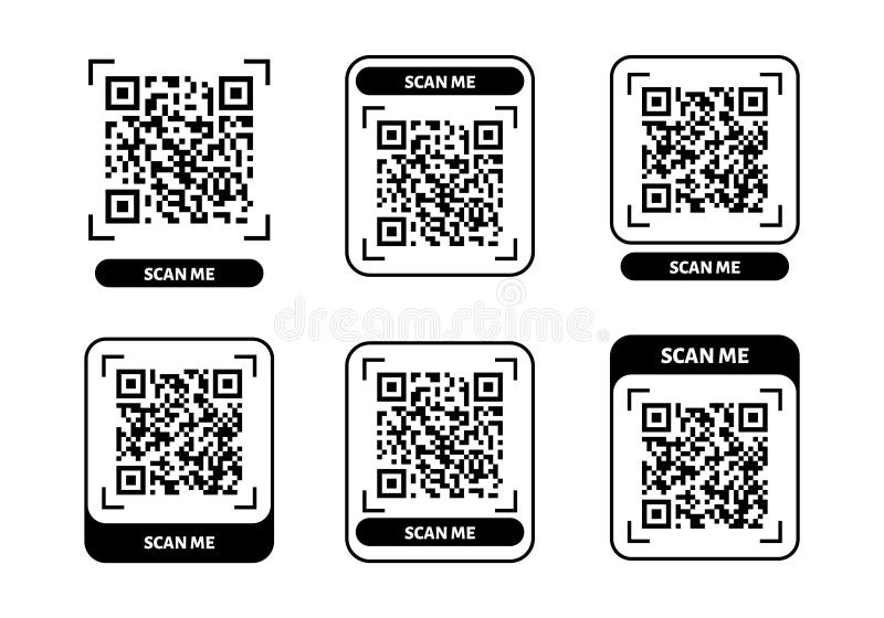 Scan Me QR Code Design. QR Code for Payment, Text Transfer with Scan Me ...