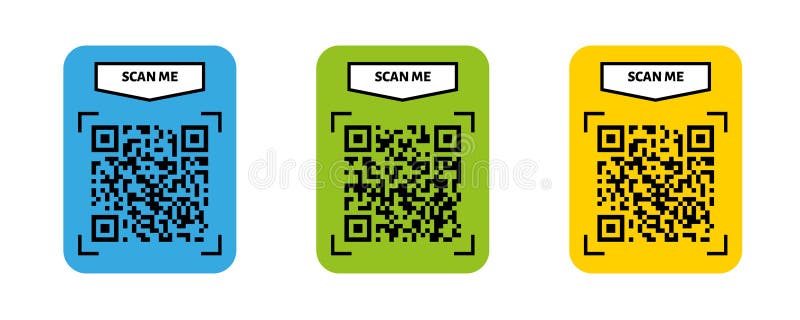 Scan Me Qr Code Design Qr Code For Payment Text Transfer With Scan Me Button Stock Vector