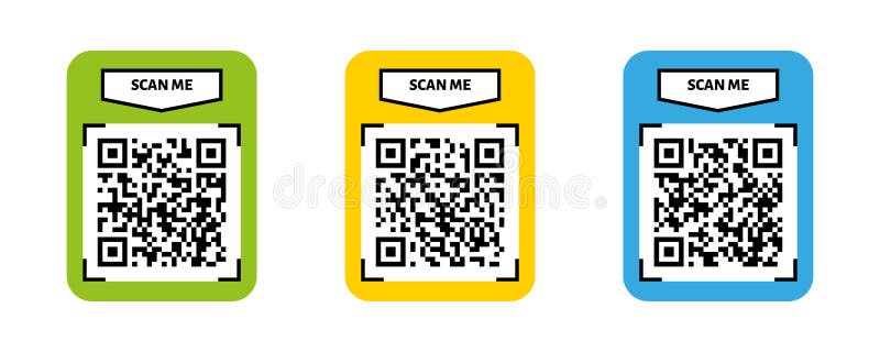 Scan Me Qr Code Design Qr Code For Payment Text Transfer With Scan Me Button Stock Vector