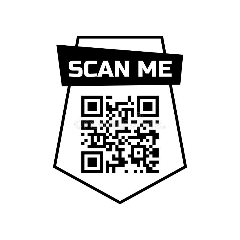 Scan Me Qr Code Icon for Smartphone. Frame Quick Barcode App Design ...