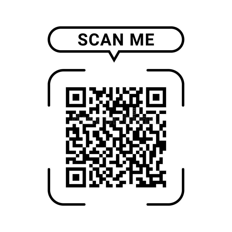 Vector QR Code Symbols for Scanning. Scan Me QR Code Icon Symbols Stock ...