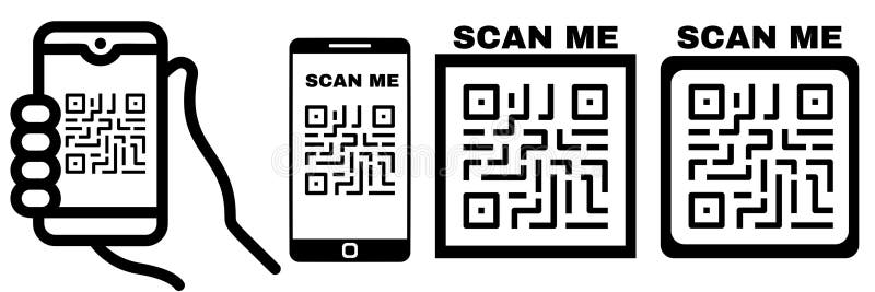 Scan me qr code stock illustration. Illustration of multimedia - 382930988