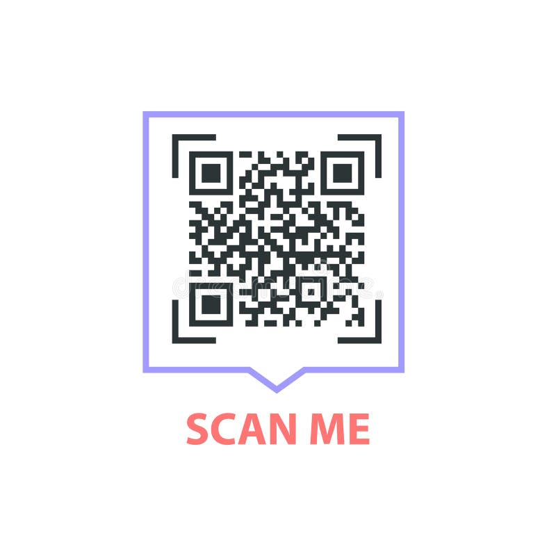QR Code, Scan Me Set Icons For Mobile Device Design. Vector Isolated ...