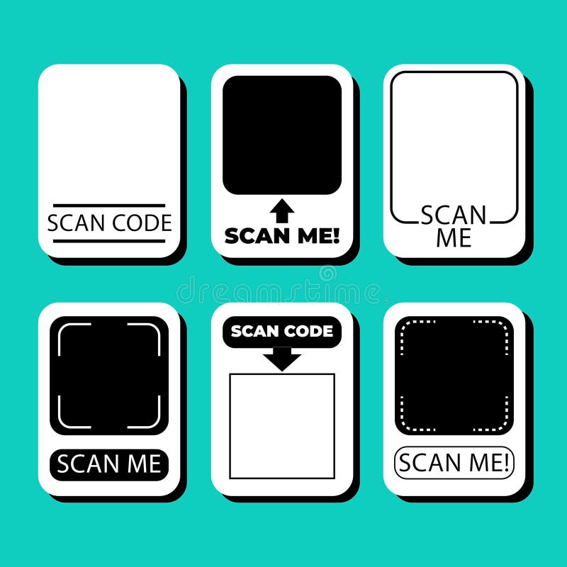 Scan Me Qr Code Set Scan Qr Code Icon Template Scan Me Qr Code For A Smartphone Stock Vector