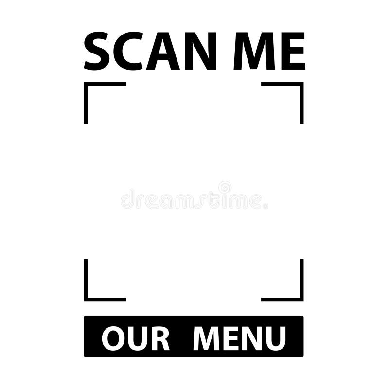 Scan Me To Get Digital Menu, Contactless Scan Qr Code Stock Vector - Illustration of response ...