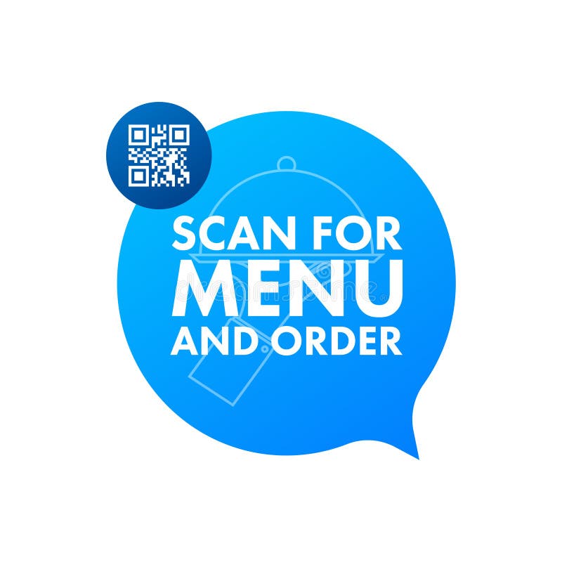 Scan for Menu and Order. Qr Code Scan Icon. Customer Service. Vector ...