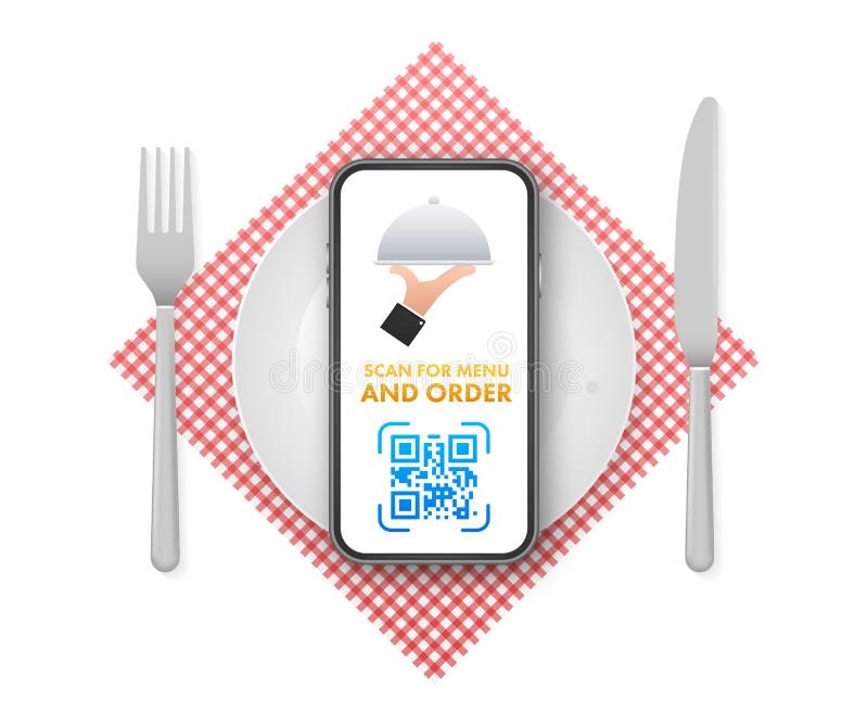 Scan for Menu and Order. Qr Code Scan Icon. Customer Service. Vector ...