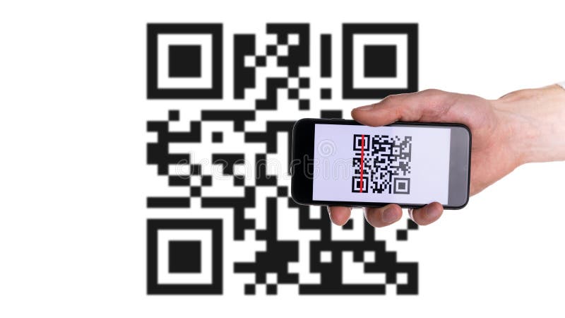 Scan Pay. Hand Holding Mobile Smartphone Screen for Payment Pay, Scan ...