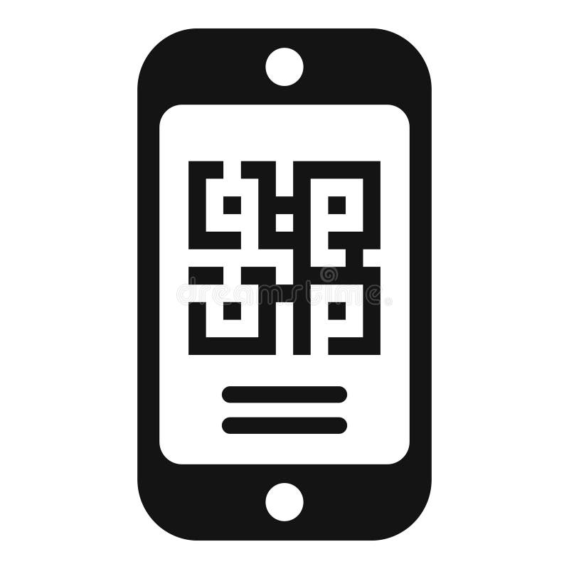 Scan Phone Qr Code Icon Simple Vector. Elegant Card Promo Stock Vector ...