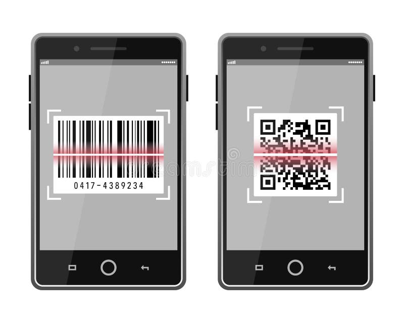 Set of Product Barcode and Qr Code Vector Illustration Stock Vector ...