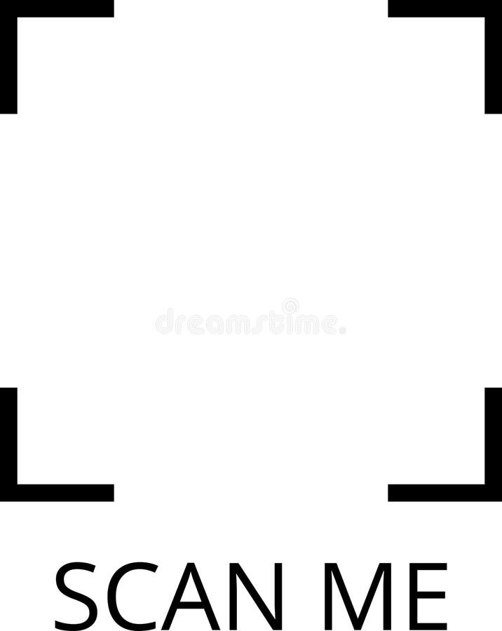 QR Code Frame for Scanning. Scan Me Phone Tag. Template of QR Code for ...