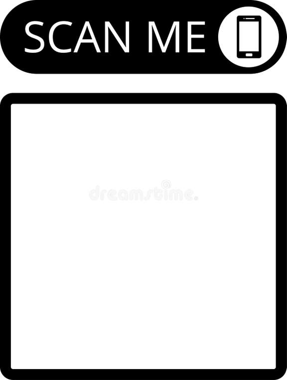 Scan Qr Code Icon. QR Code Frame for Scanning. Scan Me Phone Tag Stock ...