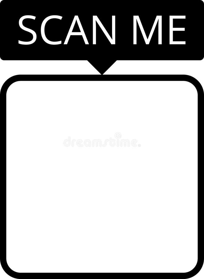Scan Qr Code Icon. QR Code Frame for Scanning. Scan Me Phone Tag Stock ...