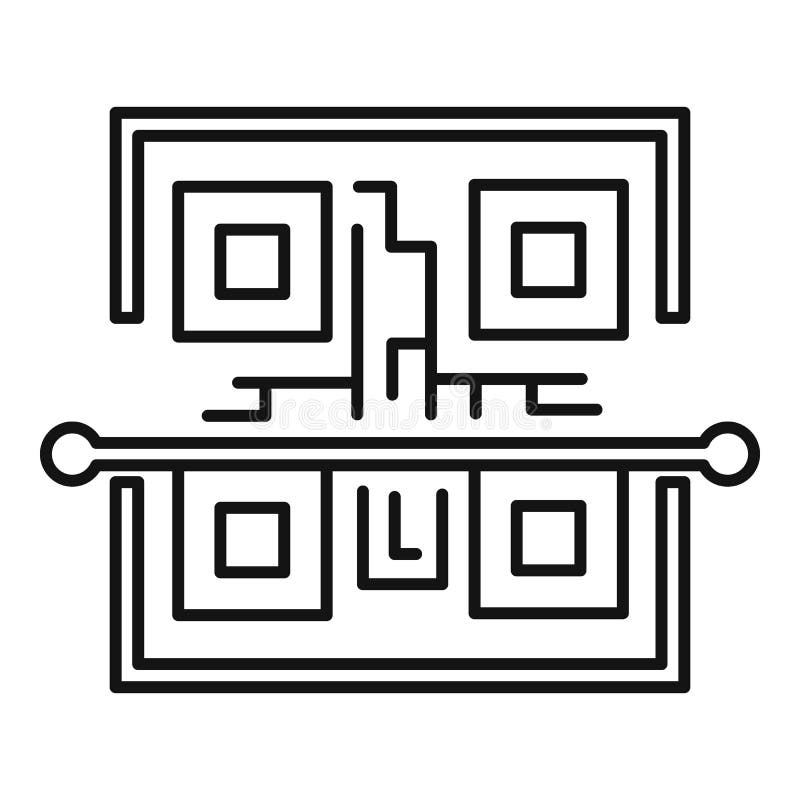 Scan Qr Code Icon, Outline Style Stock Vector - Illustration of ...