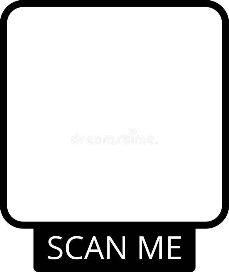 QR Code Frame for Scanning. Scan Me Phone Tag. Template of QR Code for ...