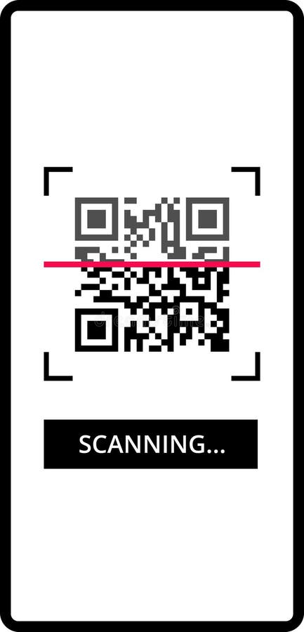 QR Code Frame for Scanning. Scan Me Phone Tag. Template of QR Code for ...