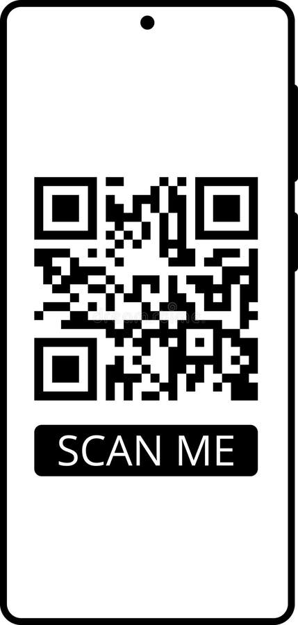 QR Code Frame for Scanning. Scan Me Phone Tag. Template of QR Code for Mobile App, Payment ...