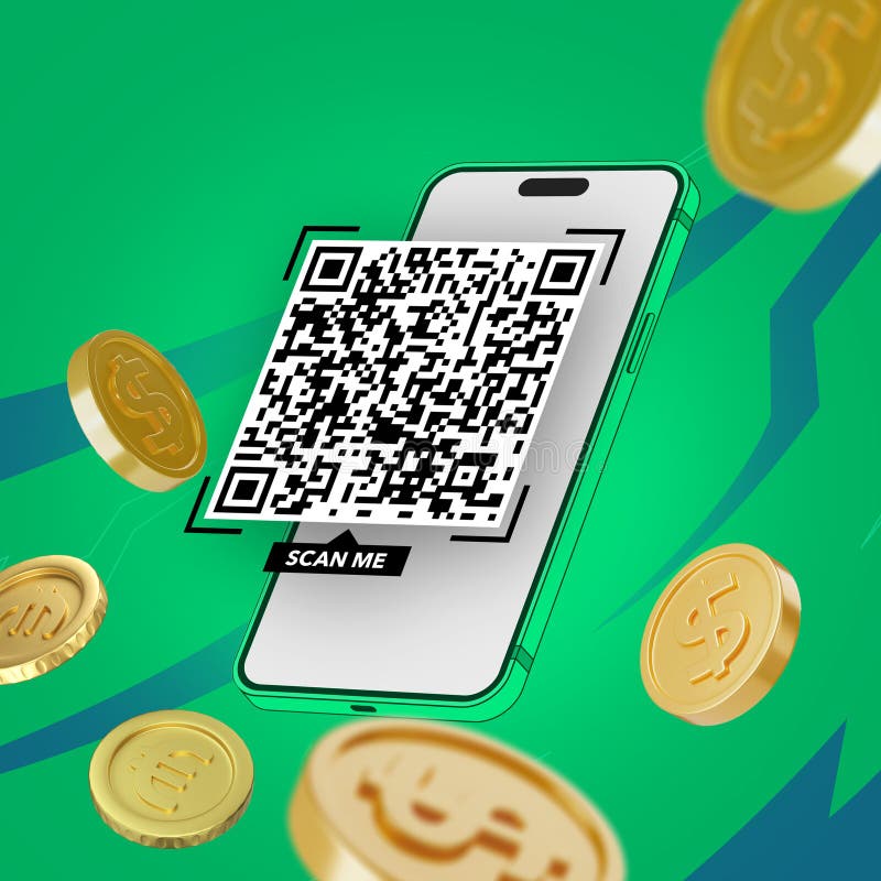 Scan Qr Code and Pay with Mobile Phone. Mobile Scan QR Code Stock ...