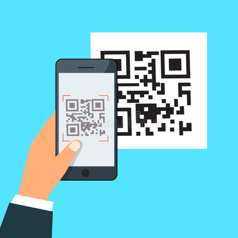 Scan QR Code To Mobile Phone. Electronic , Digital Technology, Barcode ...