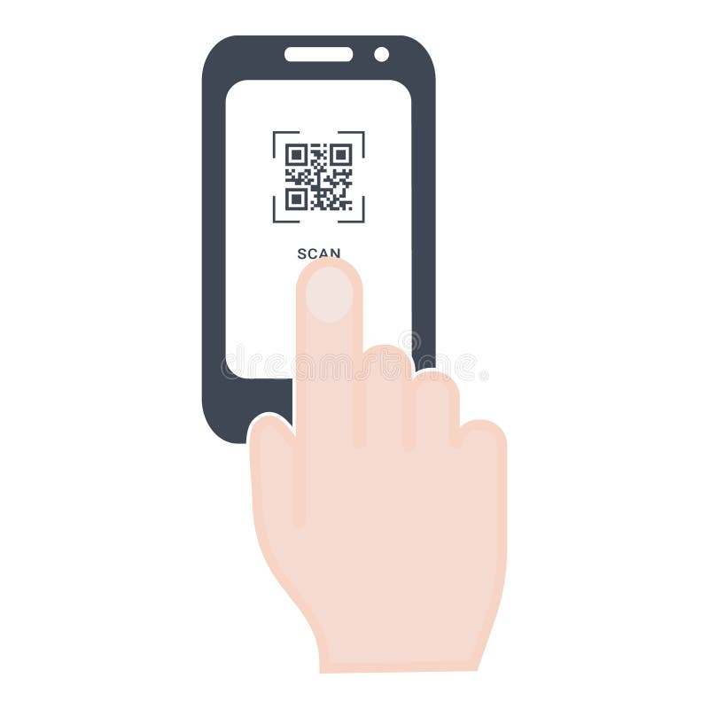Scan QR Code To Mobile Phone. Electronic, Digital Technology, Barcode ...