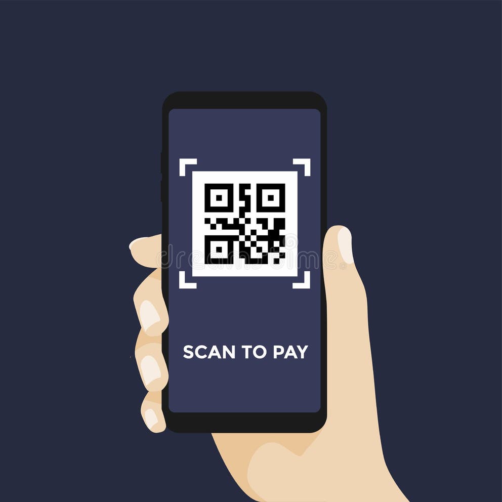 Cellphone Code Qr Scanning Stock Illustrations – 563 Cellphone Code Qr ...