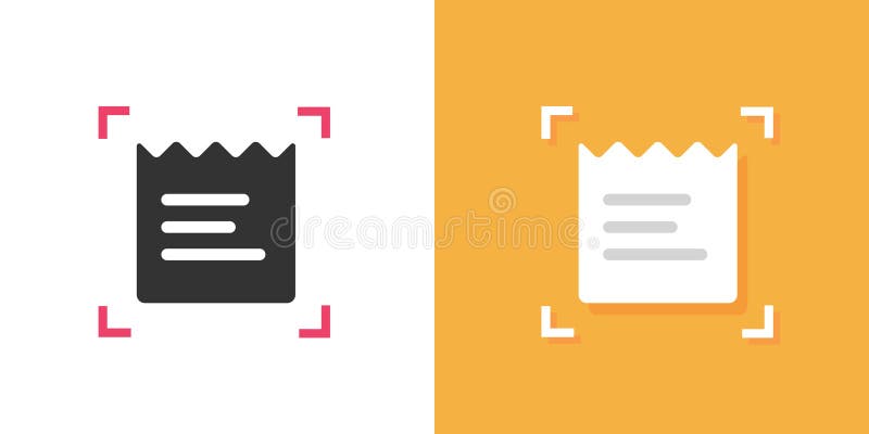 Scan Receipt Bill Ticket Code for Payment Invoice Icon Vector Graphic ...