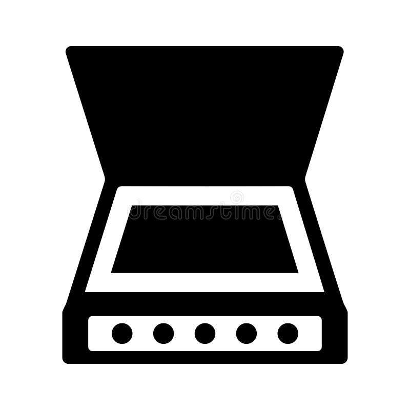 Scan, Scanner Icon. Black Vector Graphics Stock Vector - Illustration ...