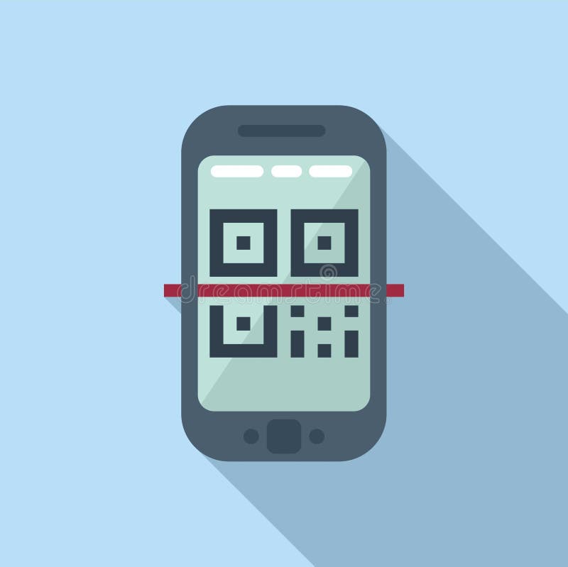 Scan Sign Pay Icon Flat Vector. Scan Receipt Stock Illustration ...