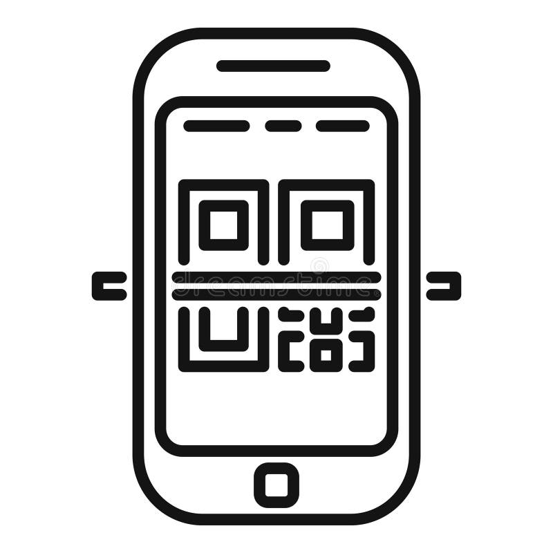 Scan Sign Pay Icon Outline Vector. Scan Receipt Stock Vector ...