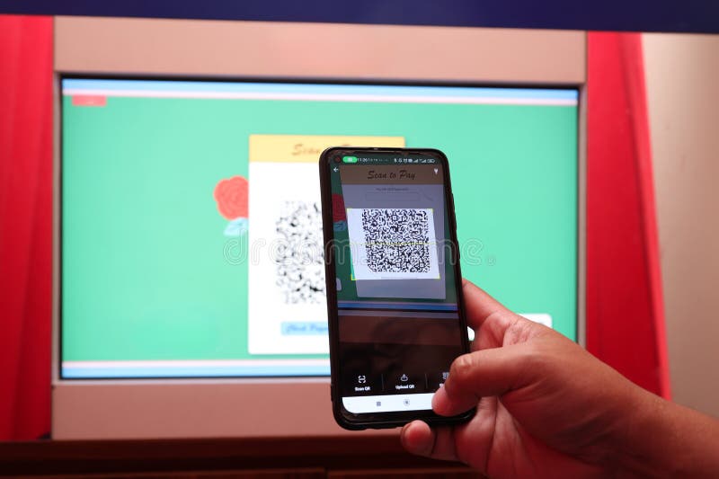 Scan To Pay Barcode with Mobile Smartphone Editorial Stock Photo ...