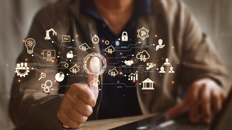 Scan for Unlock Bigdata and Business Process Strategy Stock Photo ...