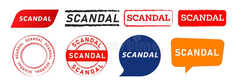Scandal Sticker Stock Illustrations – 669 Scandal Sticker Stock ...
