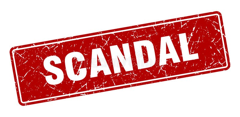 Scandal Sign Character Shows Publicized Incident Stock Illustration ...