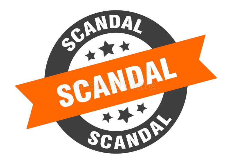 Scandal Sign Character Shows Publicized Incident Stock Illustration ...
