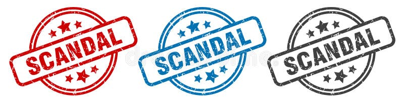 Scandal stamp stock vector. Illustration of insignia - 125218376