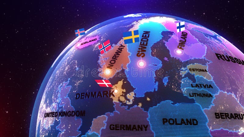 Nordic Map Countries 3d Stock Illustrations – 9 Nordic Map Countries 3d ...