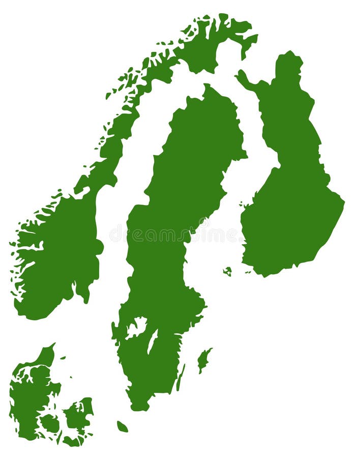 Scandinavian Countries Map - Region in Northern Europe Stock Vector ...
