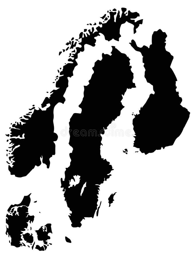 Scandinavian Countries Map - Region in Northern Europe Stock Vector ...