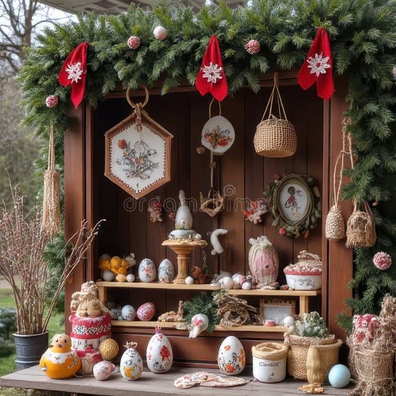 Scandinavian Easter Celebration Stock Illustration - Illustration of ...