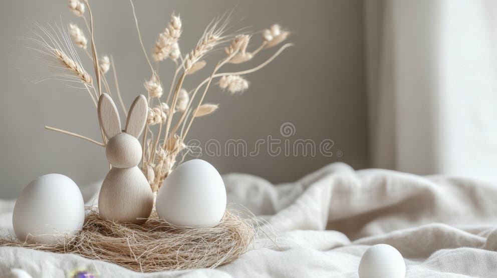 Scandinavian Easter Decor Featuring Natural Elements and Minimalist ...