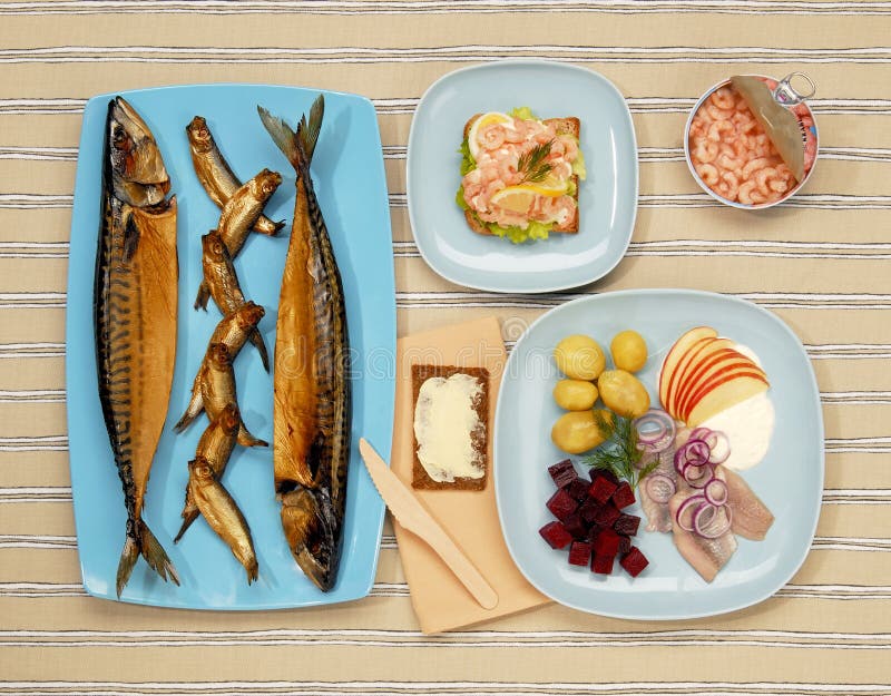 Scandinavian fish buffet stock photo. Image of meal, kitchen - 17714482
