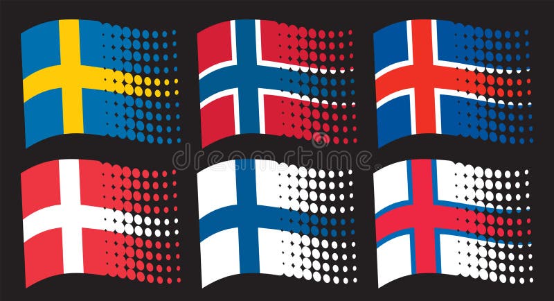 Scandinavian flags stock vector. Illustration of helsinki - 29482932