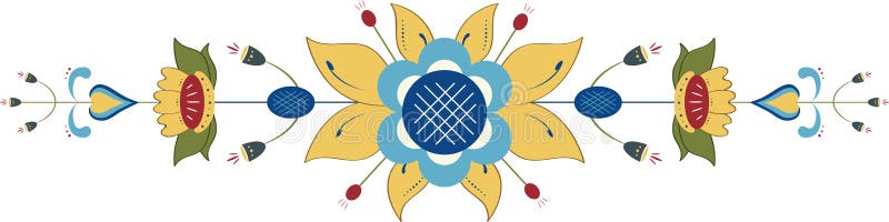 Scandinavian Floral Border stock vector. Illustration of flower - 51625187