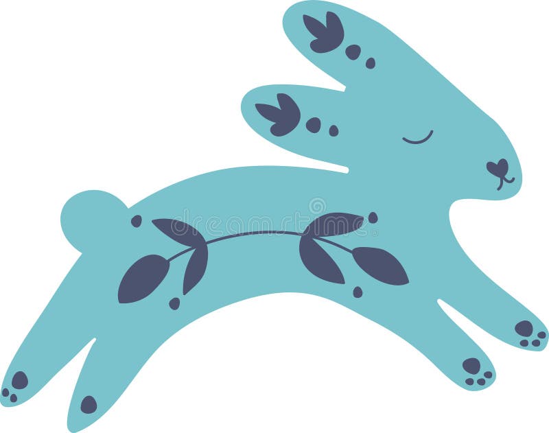 Scandinavian Folk Rabbit stock vector. Illustration of textile - 356216932