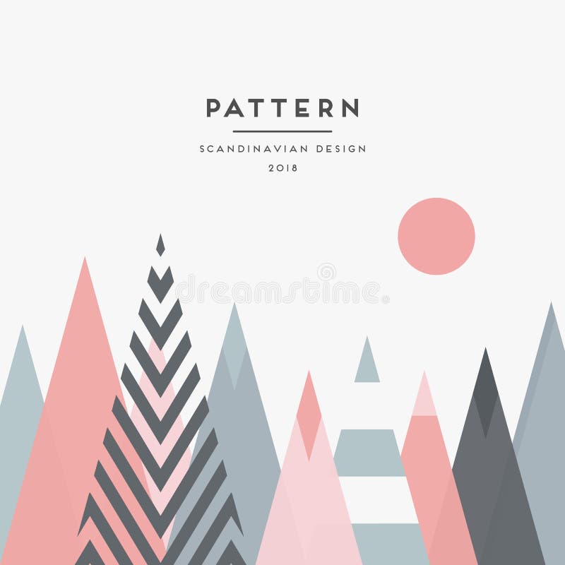 Scandinavian Geometric Background Stock Vector - Illustration of ...