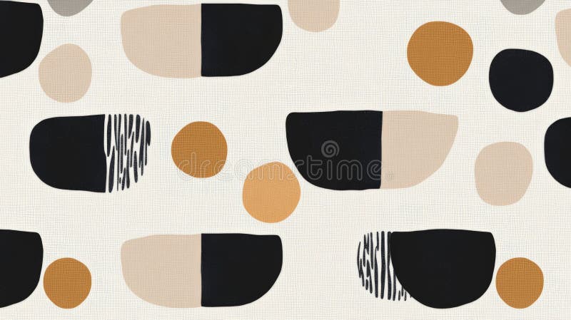 Scandinavian-inspired Abstract Pattern with Simple Shapes and Neutral ...