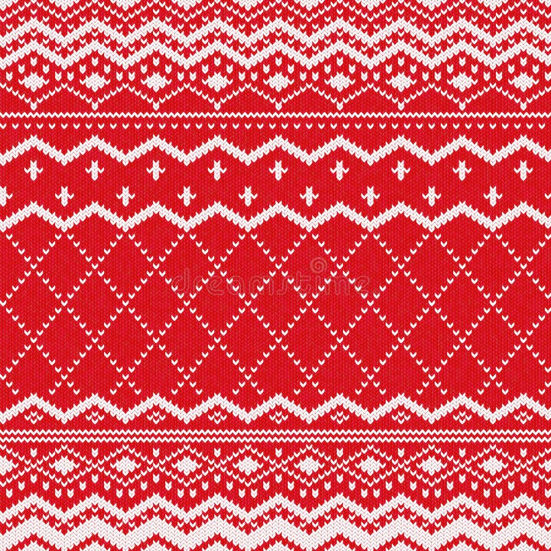 Scandinavian Knitted Pattern or Nordic Ornament Stock Vector ...