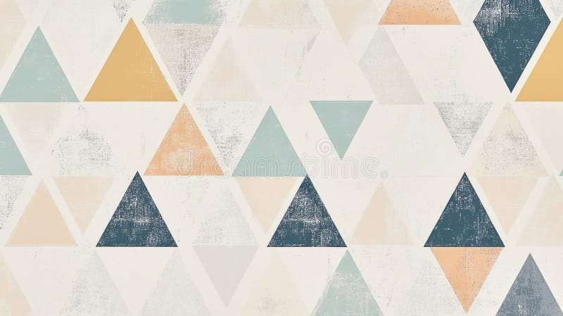 Scandinavian Minimalist Pattern Featuring Soft Triangles in Muted ...