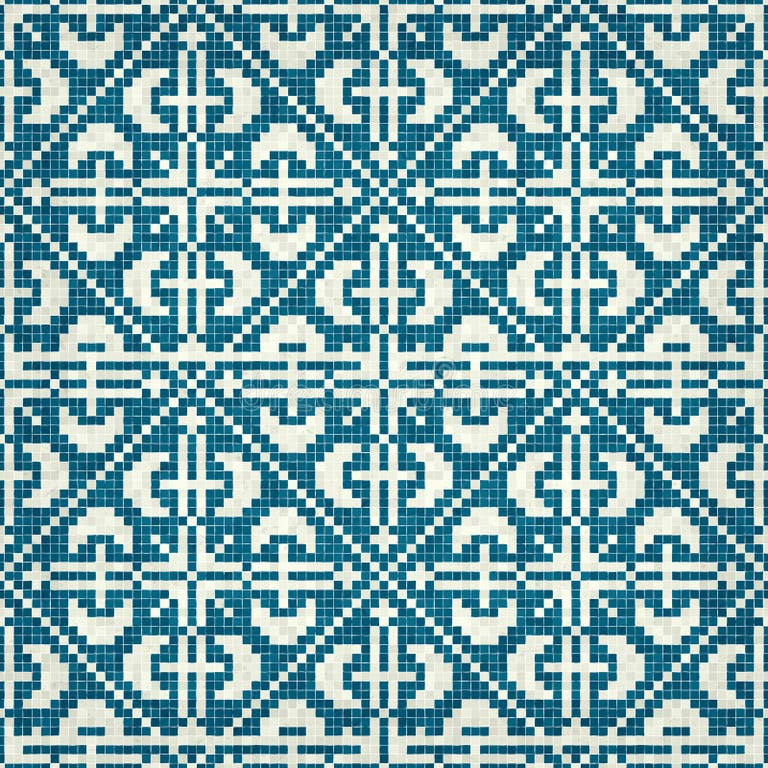 Scandinavian Mosaic Vector Pattern 5 Stock Vector - Illustration of ...